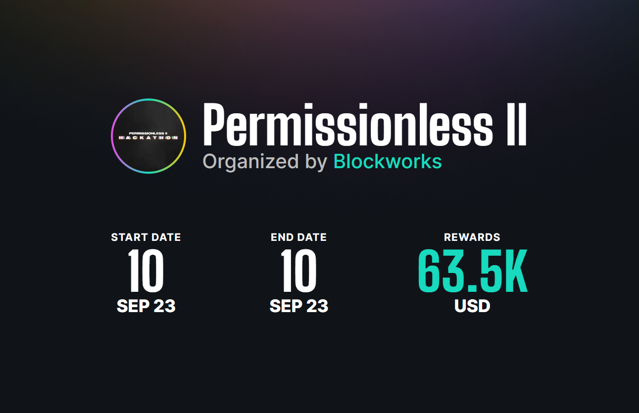 Permissionless II - Hackathon Page | buidlbox